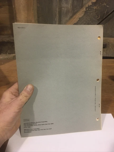 SYSTEMS:INTRODUCTION TO RPG II-Computer and Programming IBM 1972 Manual ...