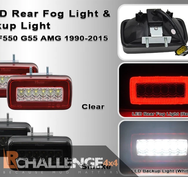 SMOKED LED REAR Fog Reverse lights to Fit Mercedes G Wagon W463 G500 55 ...