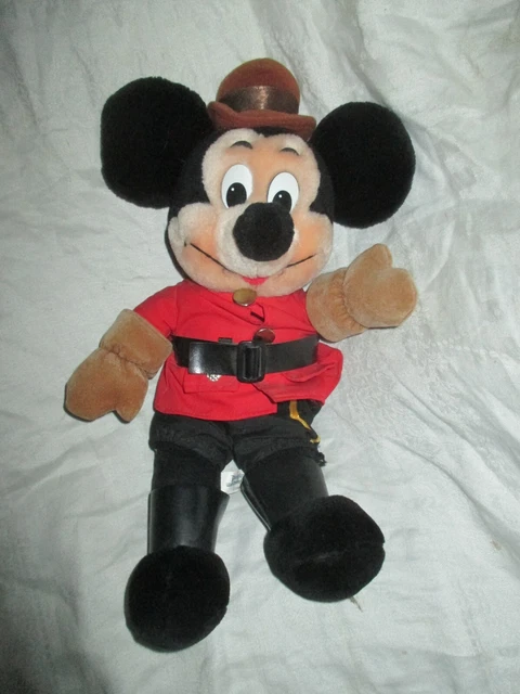 DISNEY PARKS ROYAL Canadian Mountie Mickey Mouse Plush Toy Vintage £12. ...