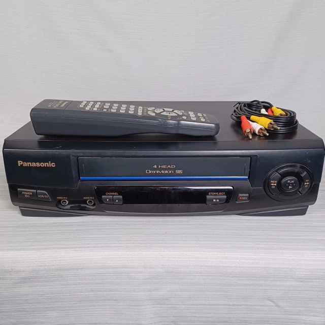 PANASONIC OMNIVISION BLUELINE 4-Head VCR VHS Player PV-V4021 w/ Remote ...