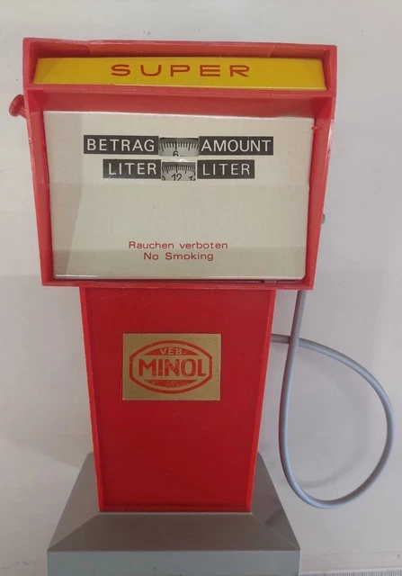 DDR SPIELZEUG MINOL Zapfsäule Tanksäule Intertank Super Piko Anker ...