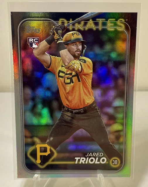 2024 TOPPS SERIES 1 Rainbow Foil Parallel #281 Jared Triolo RC Pirates ...