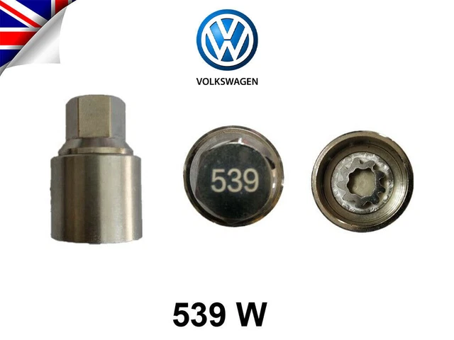 VOLKSWAGEN SECURITY MASTER Locking Wheel Nut Bolt Key 539 W 17mm VW ...