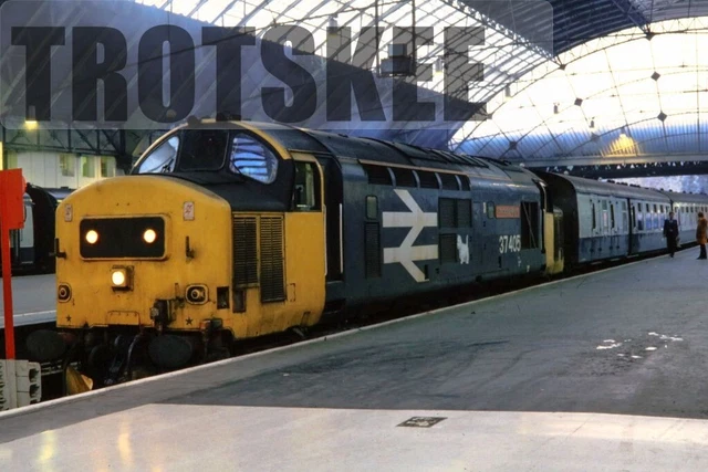35MM SLIDE BR British Railways Diesel Loco Class 37 37405 Edinburgh ...