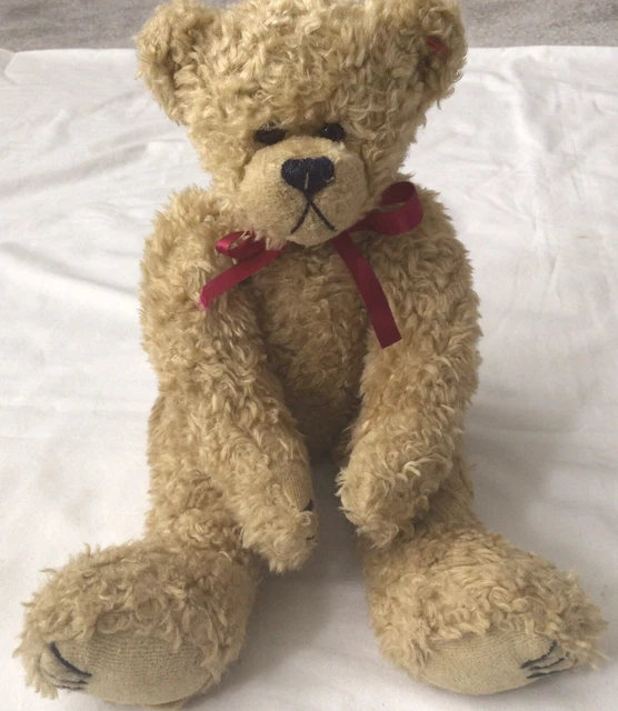VINTAGE TY TEDDY Bear Articulated Soft Plush Toy 12” Ribbon £9.64 ...
