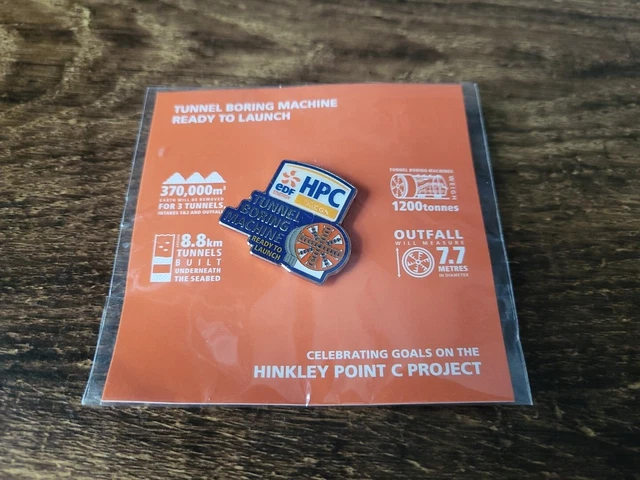 HINKLEY POINT C Project Pin Badge Tunnel Boring Machine Ready To Launch ...
