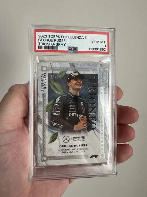 TOPPS F1 ECCELLENZA 2023 - George Russell - Trionfo Gray /75 - PSA 10 £ ...