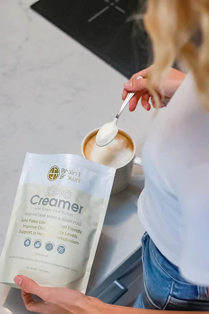 BRAIN AND BRAWN Keto Creamer with Grass-Fed Butter Unflavoured 300G ...