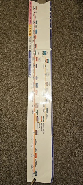 ORIGINAL LONDON UNDERGROUND Tube Map Circle Line Hammersmith & City ...