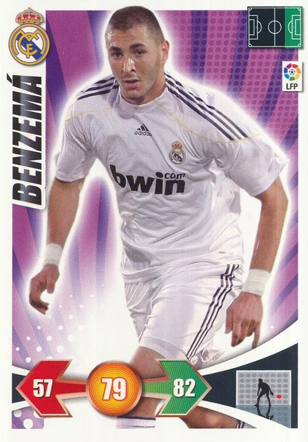 KARIM BENZEMA ? France Real Madrid Card Adrenalyn Liga 2010 Panini #2 ...