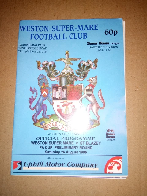 WESTON SUPER MARE Vs St Blazey Fc Football Programme Fa Cup Preliminary ...