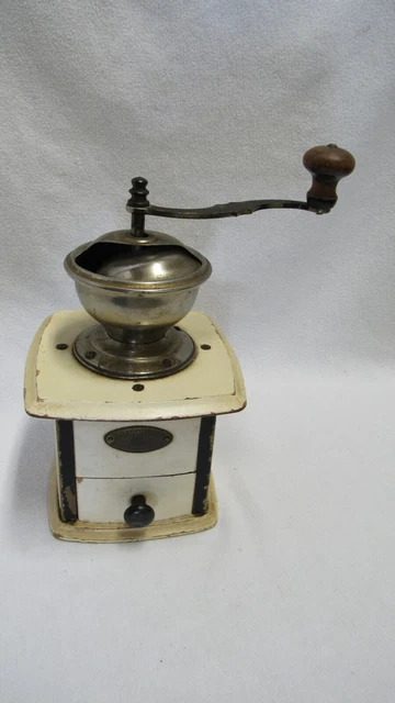 VINTAGE KAFFEE MÜHLE 1940 JH., Fa. JASSEHAUS REKORD , Holz ,MESSING Weissblech EUR 39,00 ...