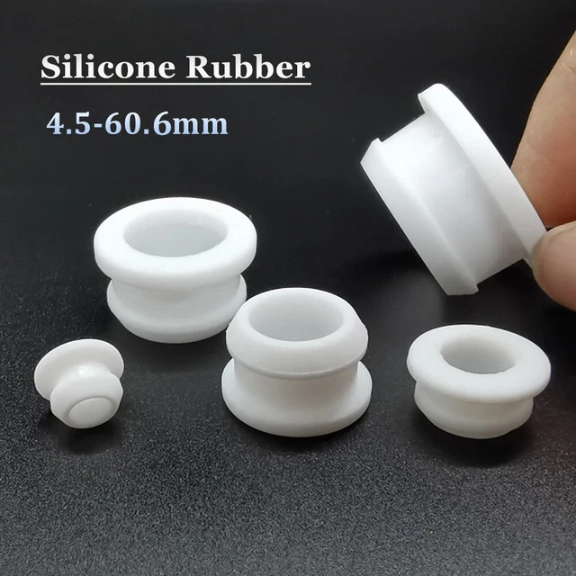 SILICONE RUBBER PLUG Bung Snap-On Grommets Cable Wiring Protect Bush 4. ...