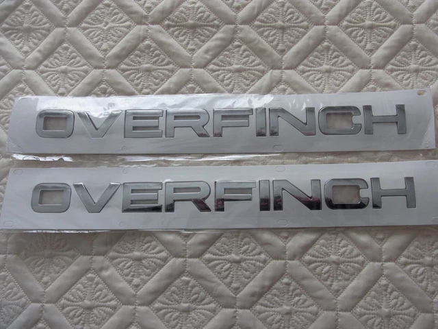 2 X CHROME range rover overfinch bonnet boot letters with template... £ ...