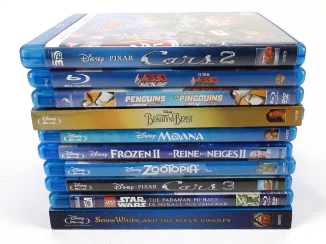 LOT / BUNDLE | 10 Blu-Ray Discs | The Lego Movie, Zootopia, Cars 2, Etc ...
