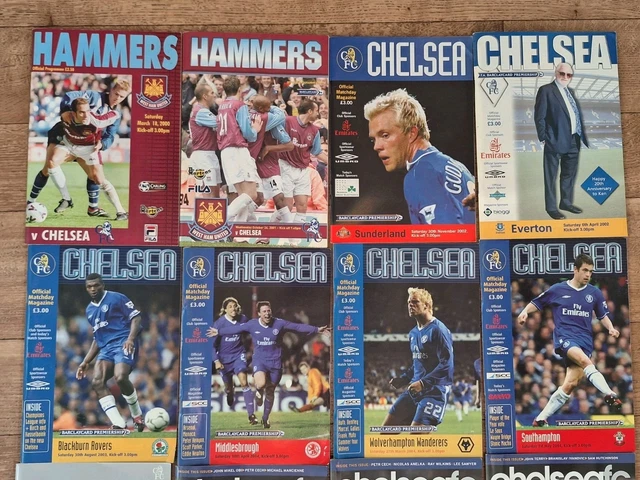 BUNDLE CHELSEA FC Football Programmes x 14 + Membership Booklet x 2 Job ...