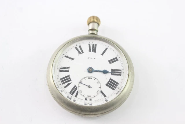 VINTAGE CYMA BRITISH Rails Midlands Pocket Watch Hand Wind SPARES ...