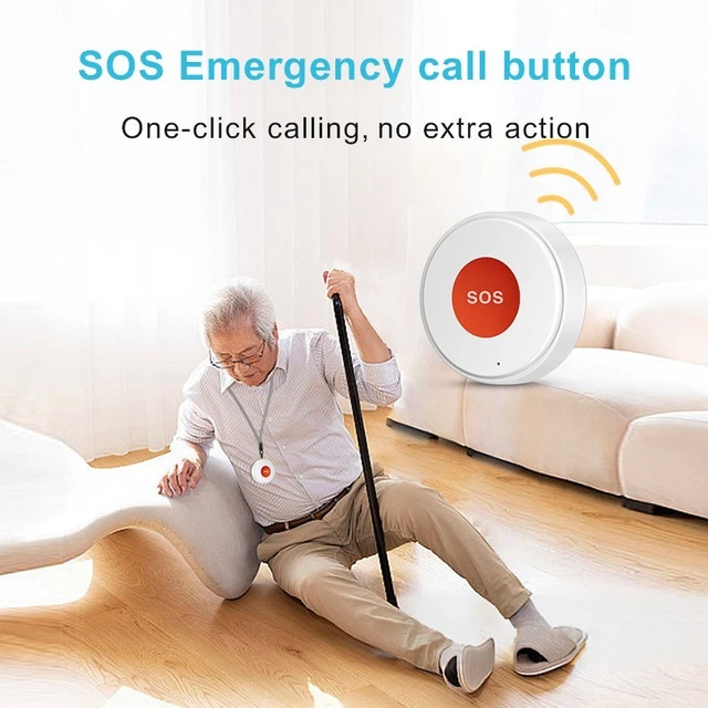 SMART HOME SECURITY WiFi SOS Button with Rechargeable Battery and Easy ...