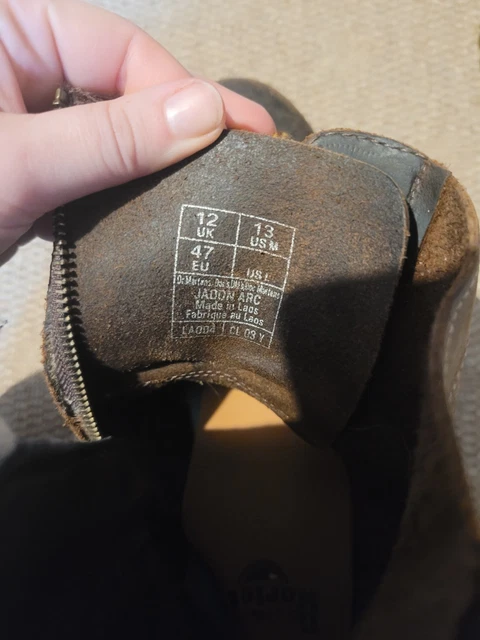 DR MARTENS DOC Martens Mens Boots Jadon Arc Archive Crazy Horse SIZE 12 ...