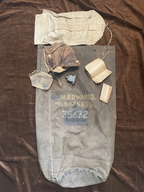 1939 KIT BAG Wash Roll REME Despatch Rider? Lot British Army BEF WW2 £ ...