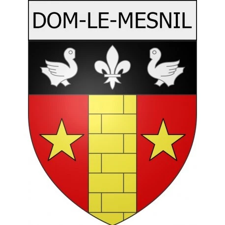 DOM-LE-MESNIL 08 VILLE Stickers blason autocollant adhésif Taille:12 cm EUR 3,99 - PicClick FR