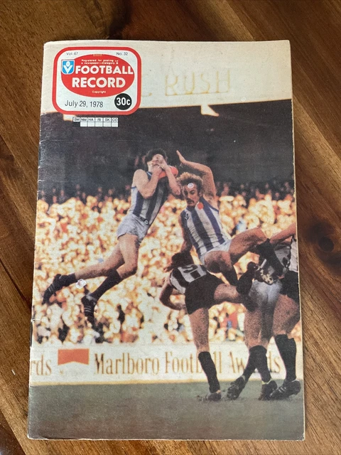 VINTAGE VERY COLLECTABLE 1978 football record book swans vs bulldogs ...