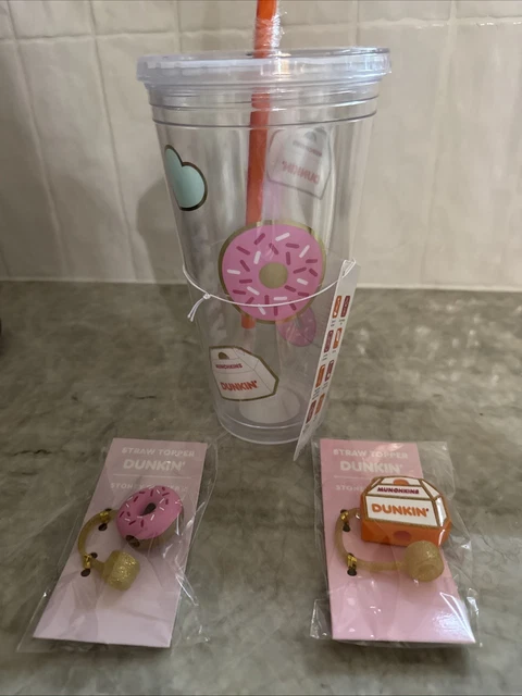 2025 🍩 NEW Dunkin’ Stoney Clover LN Bundle (Clear Tumbler + Two Straw ...