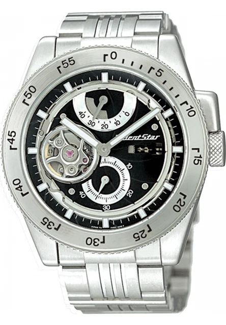 NOS ORIENT STAR Automatic Watch Retro-Future Camera Concept cadran noir ...