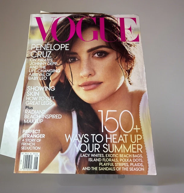 VOGUE MAGAZINE JUNE 2011 Actress Penelope Cruz Cover No Label Very Good ...