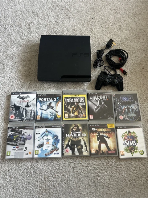 PLAYSTATION 3 PS3 Slim Console 160gb & 10x Games Bundle Complete With Manuals £104.72 - PicClick UK