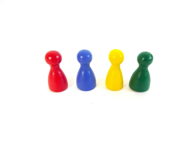 SPARE PARTS: WOODEN Ludo Playing Pieces Tokens Counters Pawns People ...