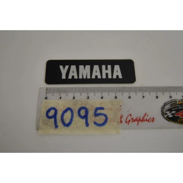 TARGHETTA ADESIVA SCRITTA plastificata "YAMAHA" Name plate sticker EUR ...