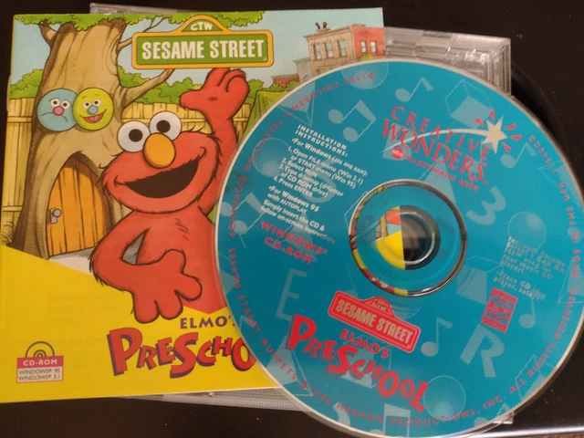 SESAME STREET ELMO'S Preschool CD-ROM (Windows / Mac) Learning Muppets ...