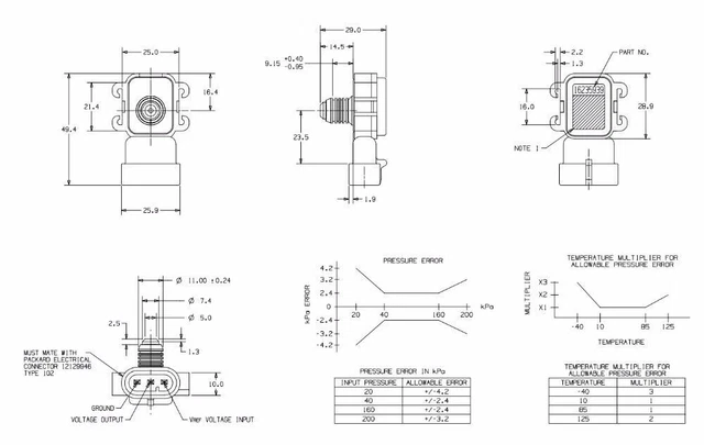 GENUINE GM LS1 2 Bar MAP Sensor For Holden Commodore HSV Turbo VT VX VY ...