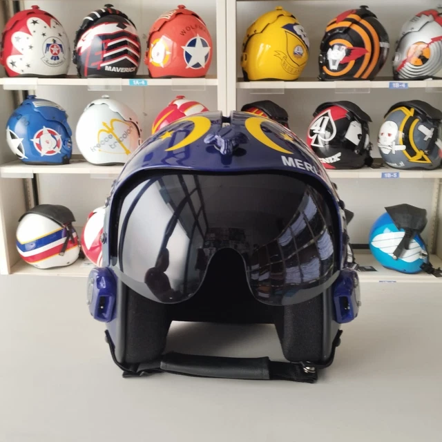 TOP GUN MERLIN Hgu-33 Casco Volo Film Prop Pilota Aviatore Navale Usn ...