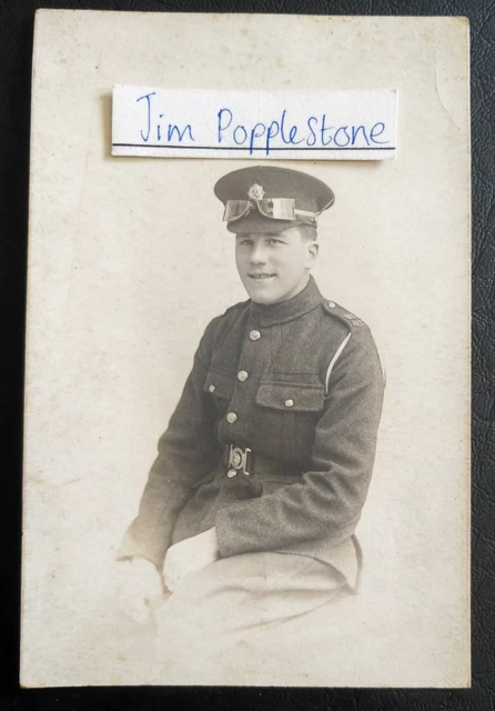 WW1 PERIOD - Army Service Corps MT Driver With Goggles. Antique RPPC ...