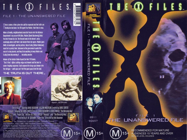THE X FILES File 1 - The Unanswered File VIDEO VHS Pal SirH70 $9.95 ...