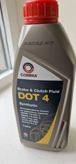 COMMA DOT 4 Brake & Clutch Fluid Fully Synthetic Suitable For ABS 1L 1 ...