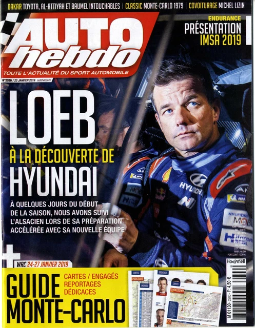 AUTO HEBDO N°2200 23/01/2019 LOEB GUIDE MONTE CARLO IMSA 2019 EUR 5,90 ...
