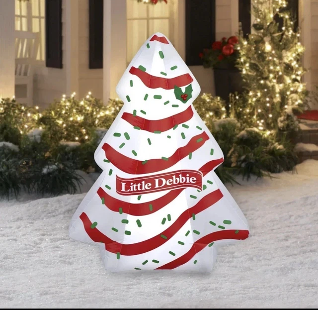 SOLD OUT LITTLE Debbie Christmas Tree Cake Blow Mold 22' LED Lighted ...