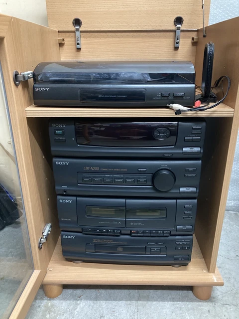 SONY LBT-N200 + Ps-Lx56P + Ss-A300 Stereo Hifi System Radio Turntable ...
