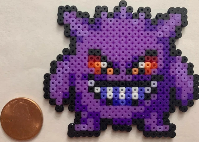 GENGAR POKÉMON MINI Perle Sprite Perler Artkal Pixel Art Icône Rétro ...