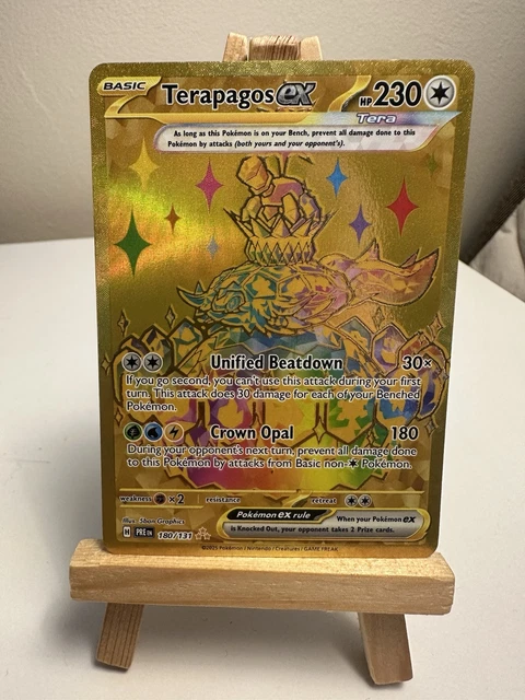 TERAPAGOS EX GOLD 180/131 Prismatic Evolutions Hyper Rare Pokemon TCG £ ...