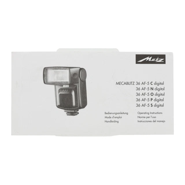 MODE D 'EM Ploi Metz Mecablitz 36 Af - 5 C / N/O / P/SNumérique EUR 14 ...