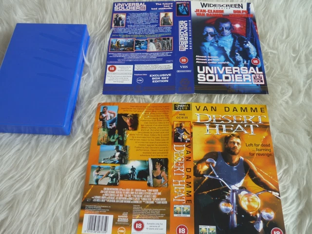 VHS ORIGINAL VIDEO Sleeve Cover small box x2 desert heat universal ...