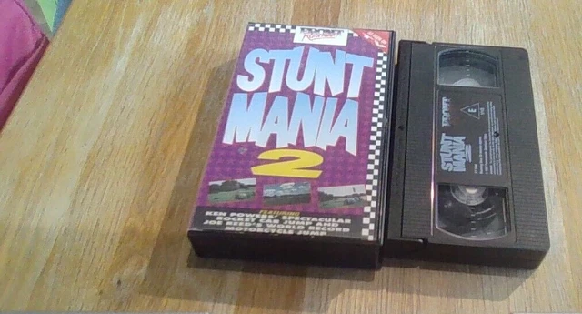 STUNT MANIA 2 UK PAL VHS Video Tape 1991 Ken Power Joe Reed Cars Bikes ...