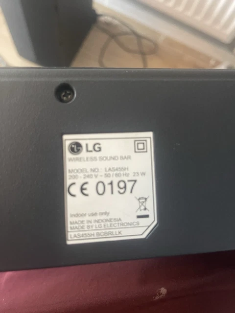 LG 2.1 CH 300W LAS455H Soundbar with Wireless Subwoofer £70.00 ...