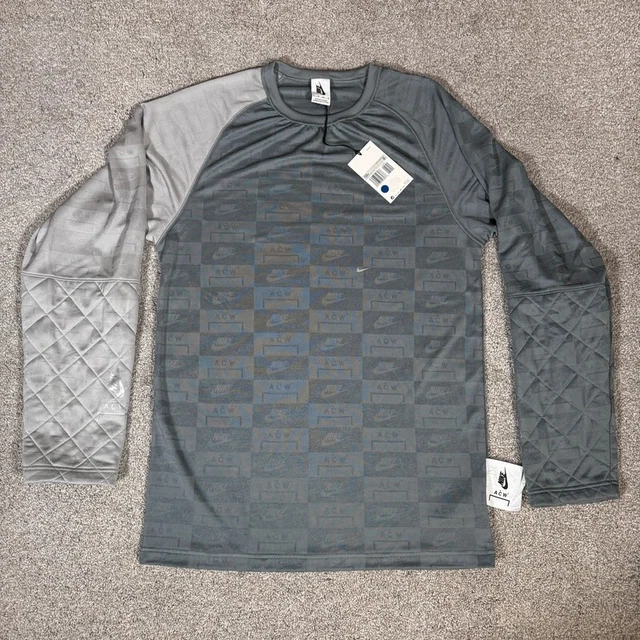 NIKE X ACW (A-Cold-Wall*) Grey Dual Tone Concrete Slab Long Sleeve ...