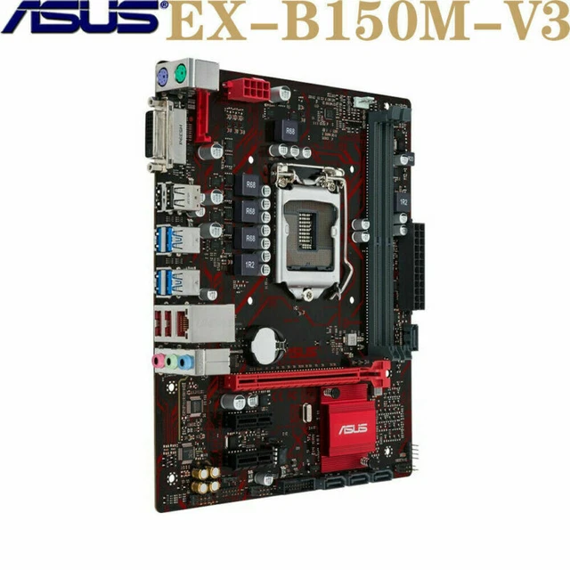 ASUS EX-B150M-V3 MOTHERBOARD Intel B150 LGA 1151 Micro ATX 2×DDR4 USB3 ...
