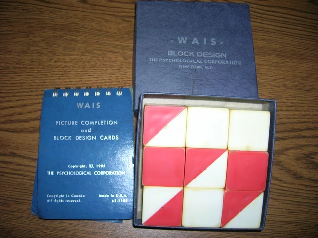 WECHSLER INTELLIGENCE SCALE Block Design Test For Wais/Wisc Iii/Iv/V ...